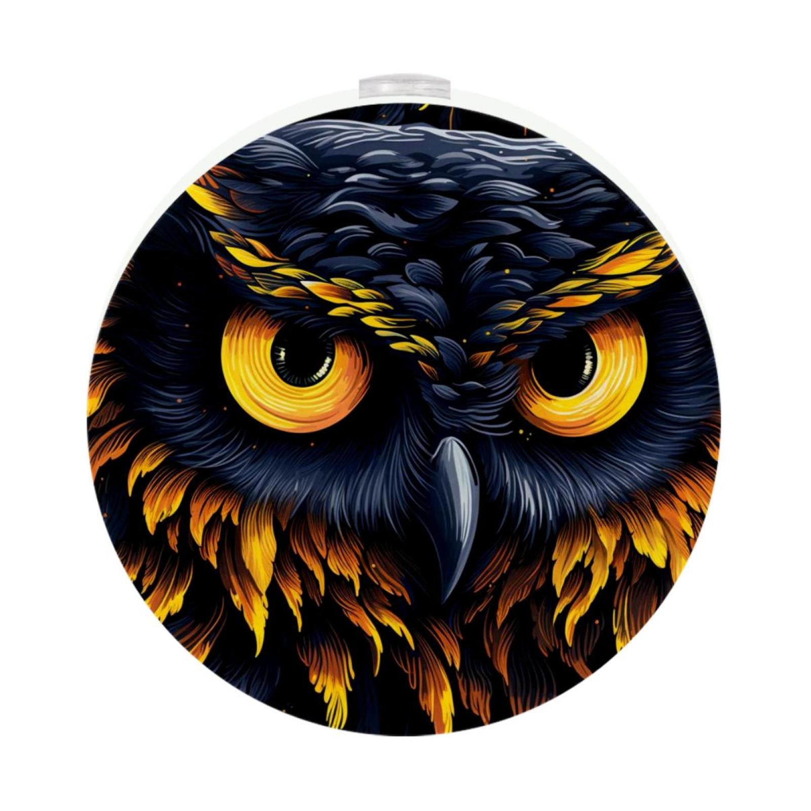 Owl LED Round Night Light-2PCS, Dimmable Plug-in Wall Lamp with Dusk to ...