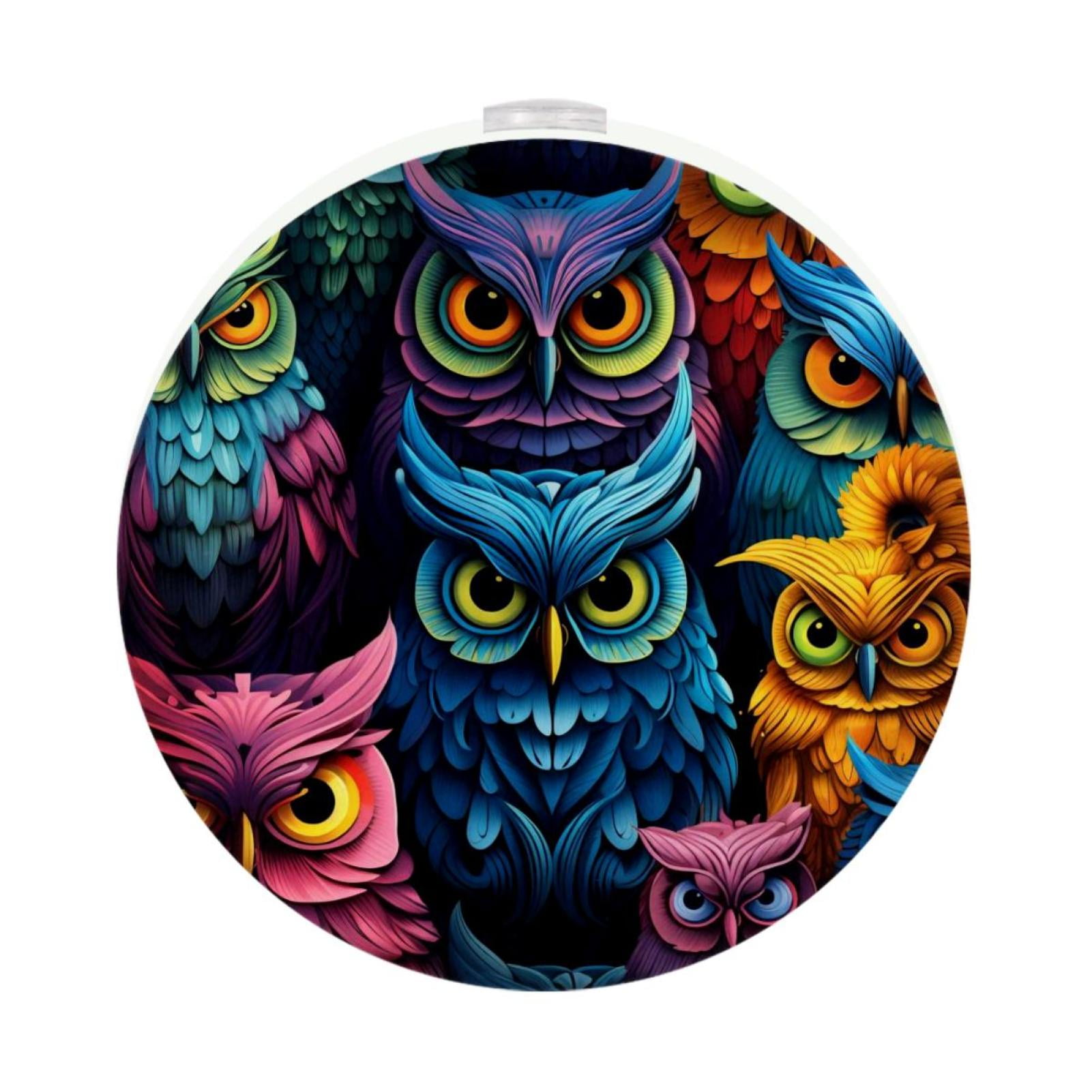 Owl LED Round Night Light - 2PCS | Energy Saving Soft Glow Lamp | Sleep ...