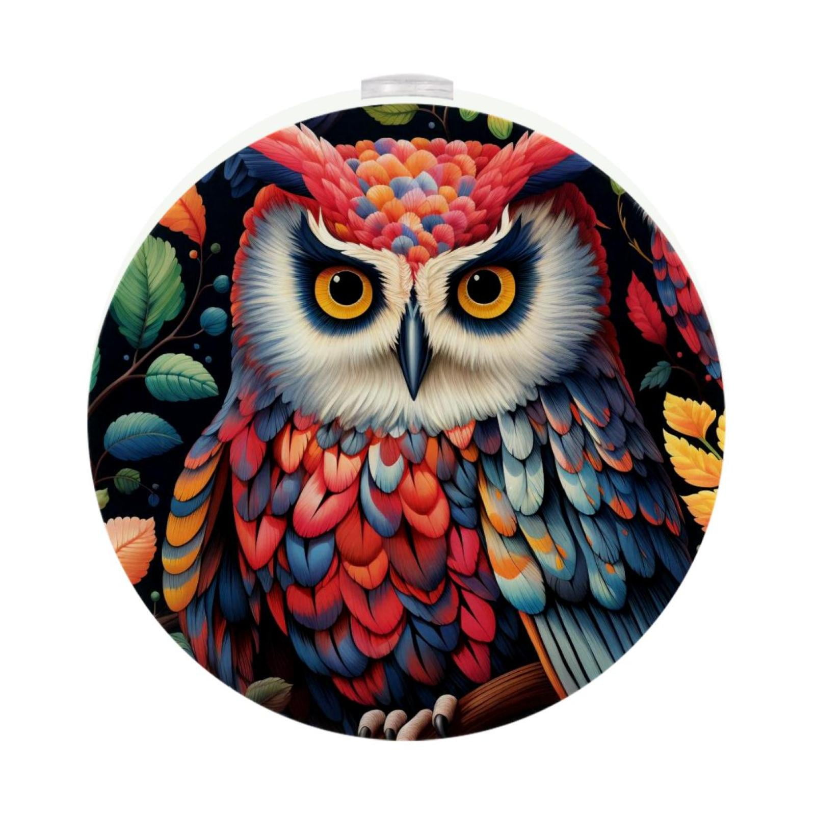Owl LED Round Night Light-2PCS, Plug-in Auto Dusk to Dawn Sensor ...