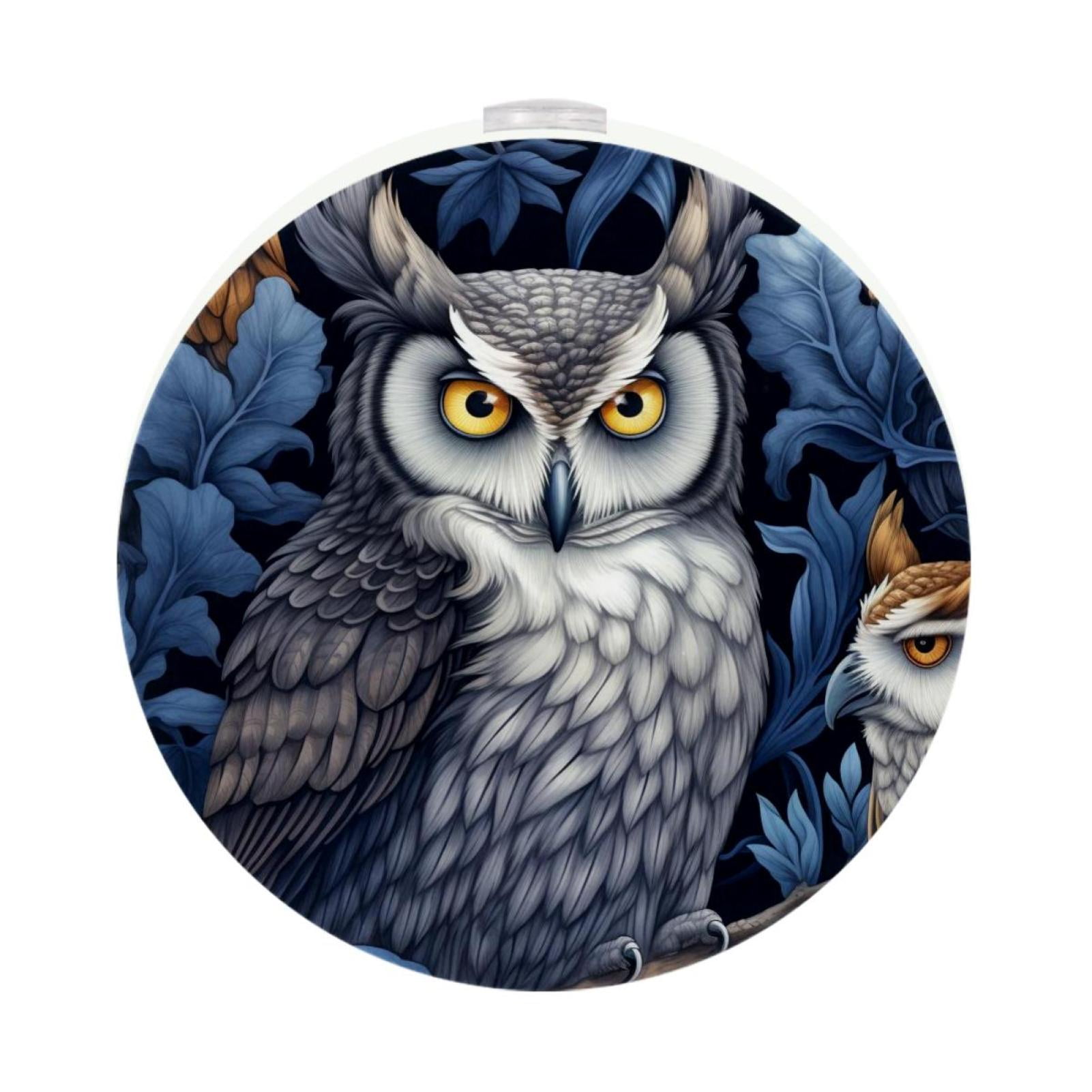Owl LED Round Night Light - 2PCS, Plug-in Dusk-to-Dawn Sensor, Energy ...