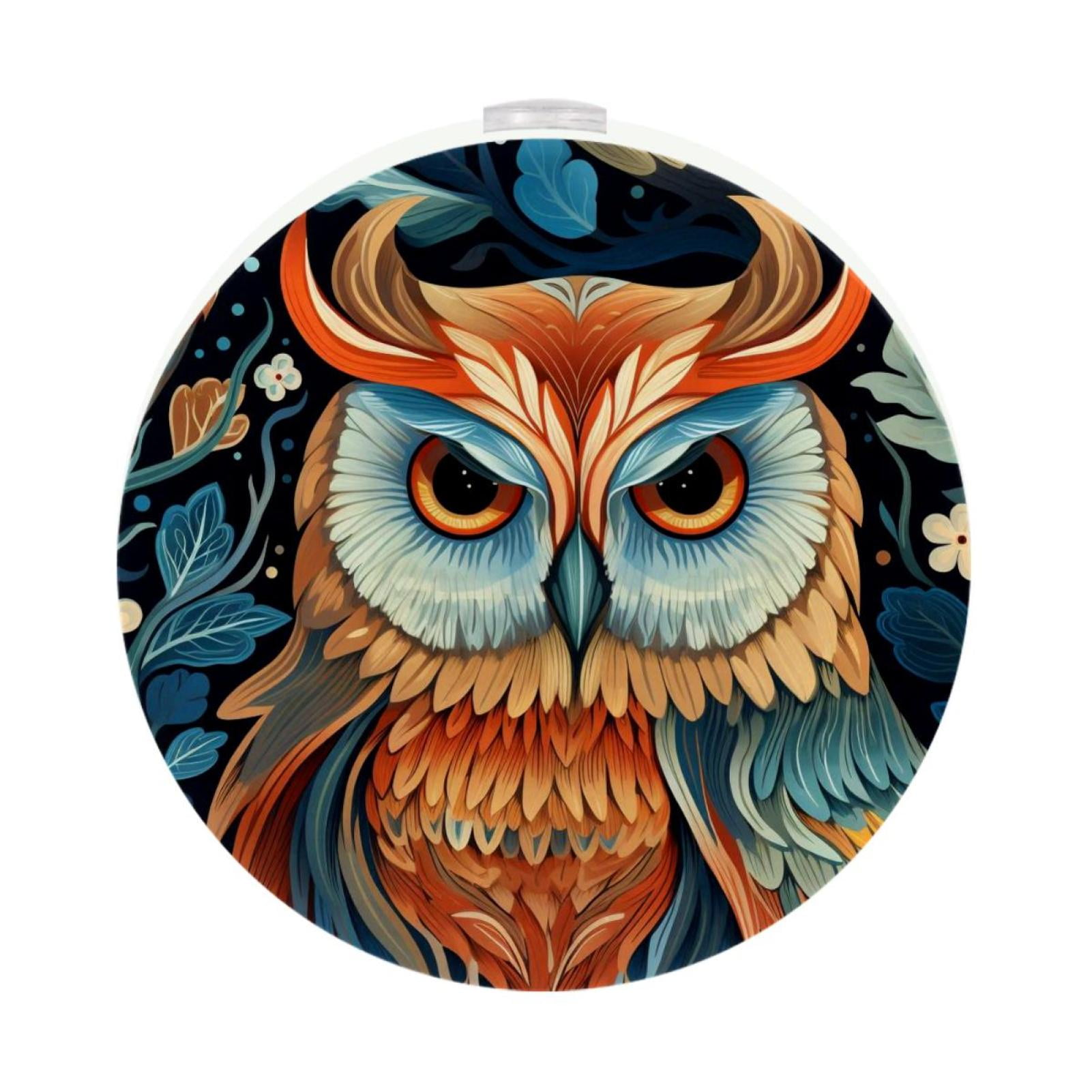 Owl LED Round Night Light-2PCS Ultra Bright Candle Battery Powered for ...