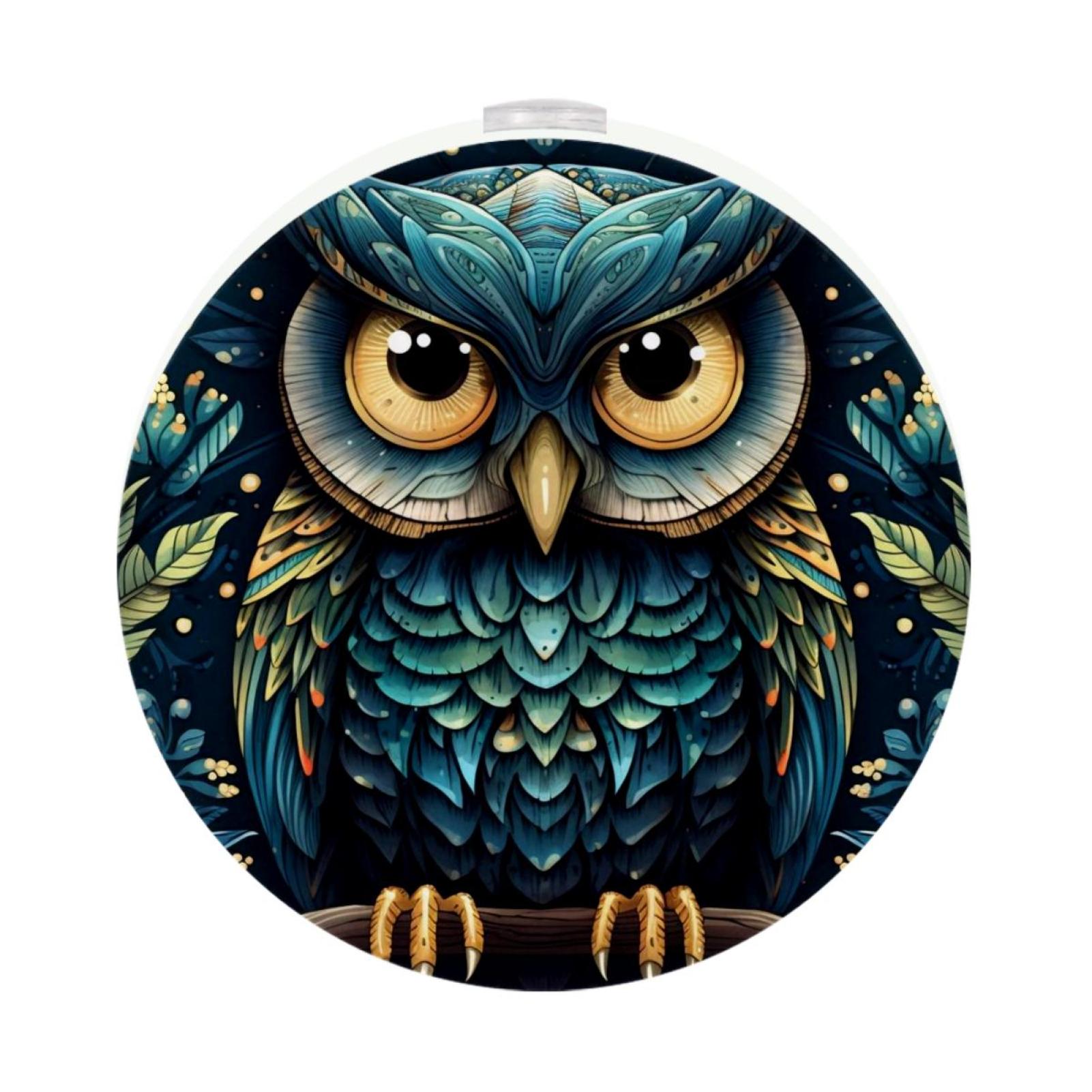 Owl LED Round Night Light-2PCS for Nursery and Bedroom, Plug-in Dusk to ...