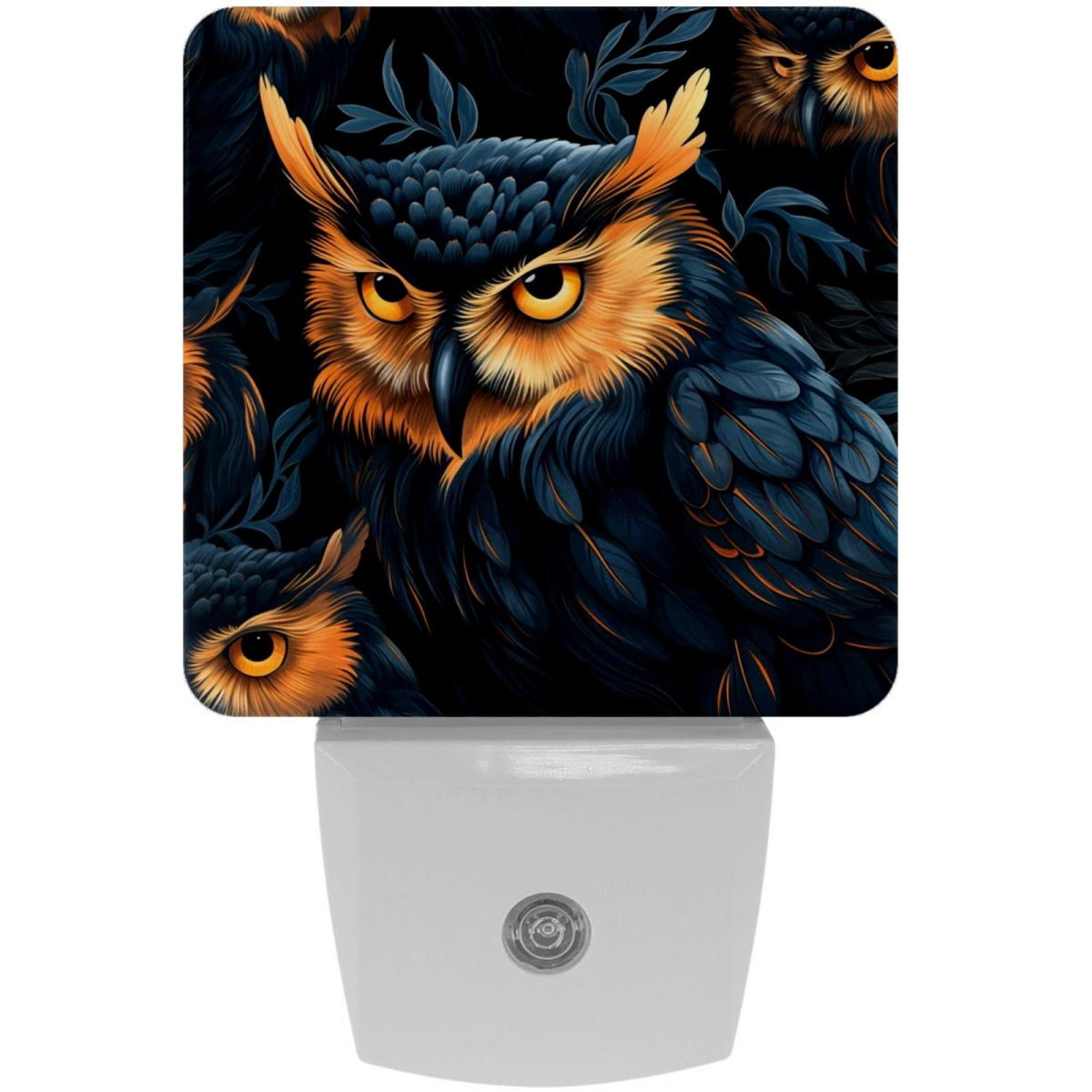 Owl LED Square Night Lights - Bright and Compact Bedroom or Bathroom ...