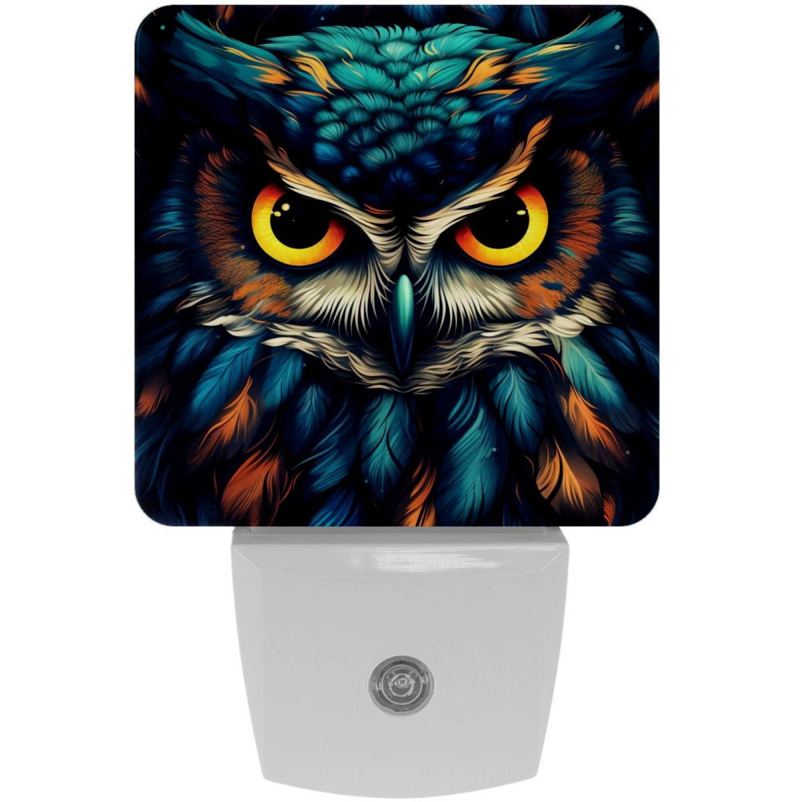 Owl LED Square Night Lights - Bright and Compact Bedroom or Bathroom ...