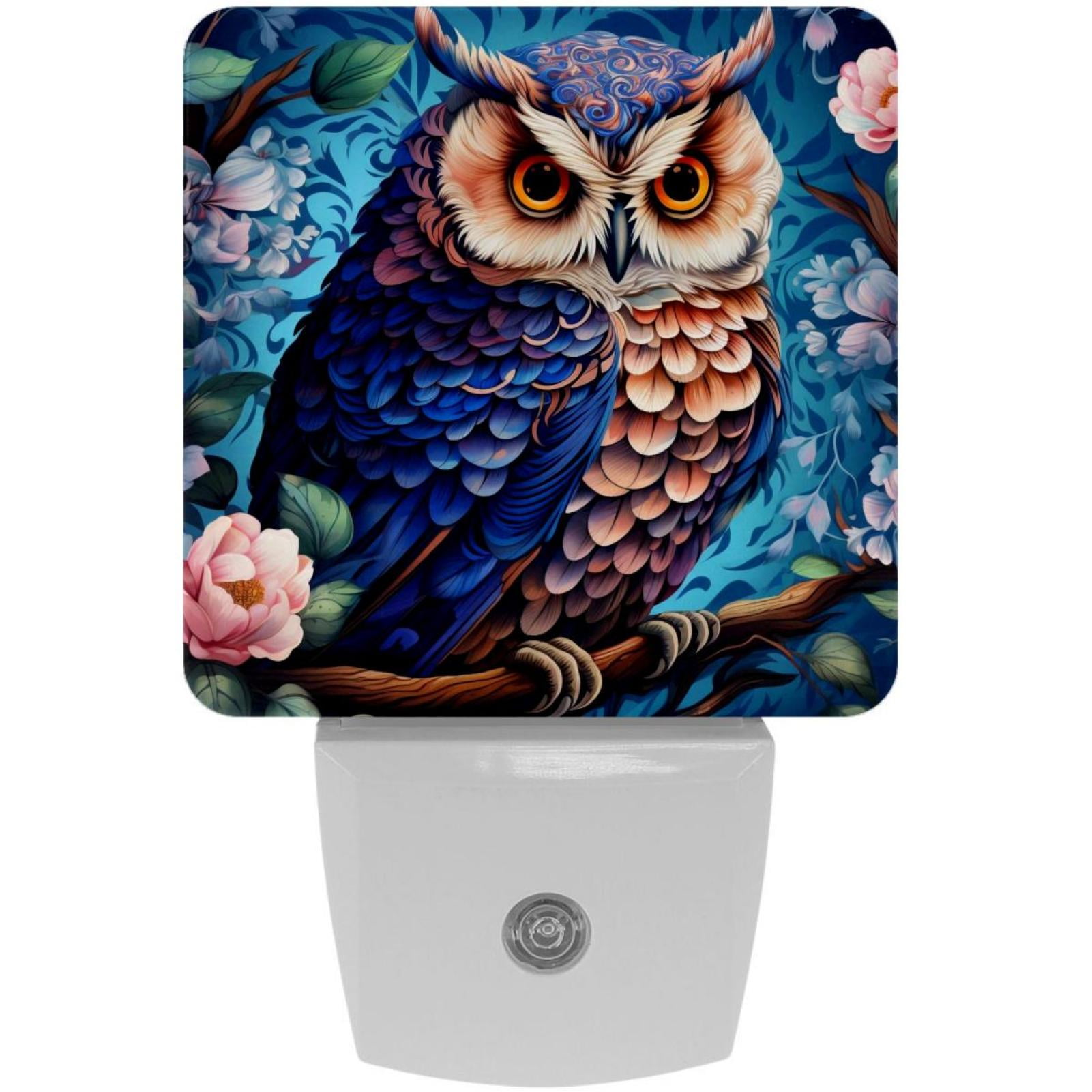 Owl LED Square Night Lights - Modern Design, Energy Efficient Indoor ...