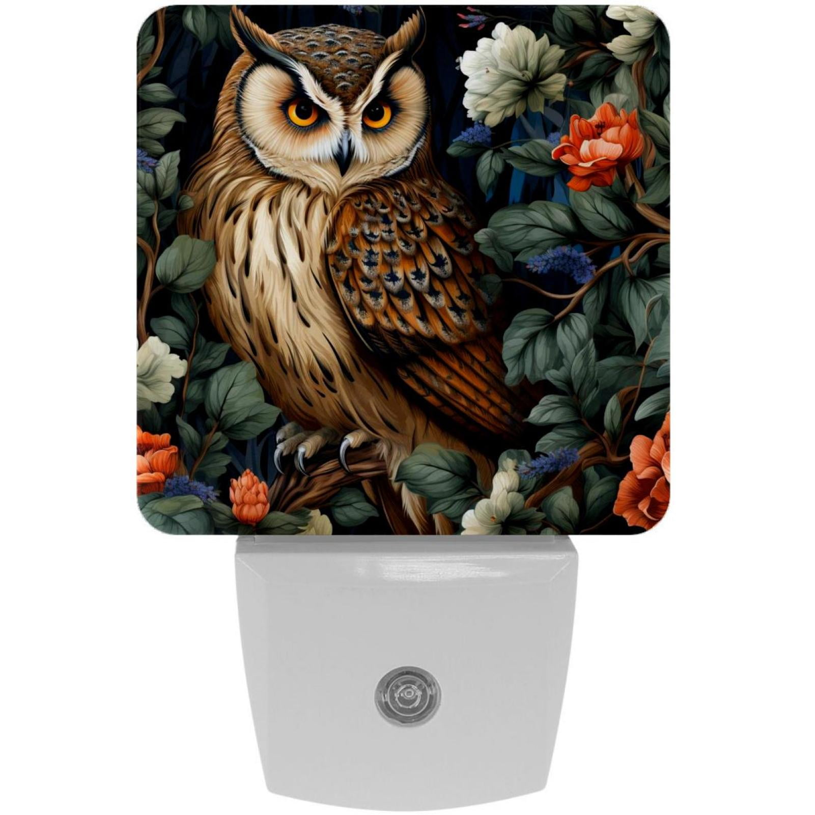 Owl LED Square Night Lights - Modern Design, Soft Glow, Energy ...