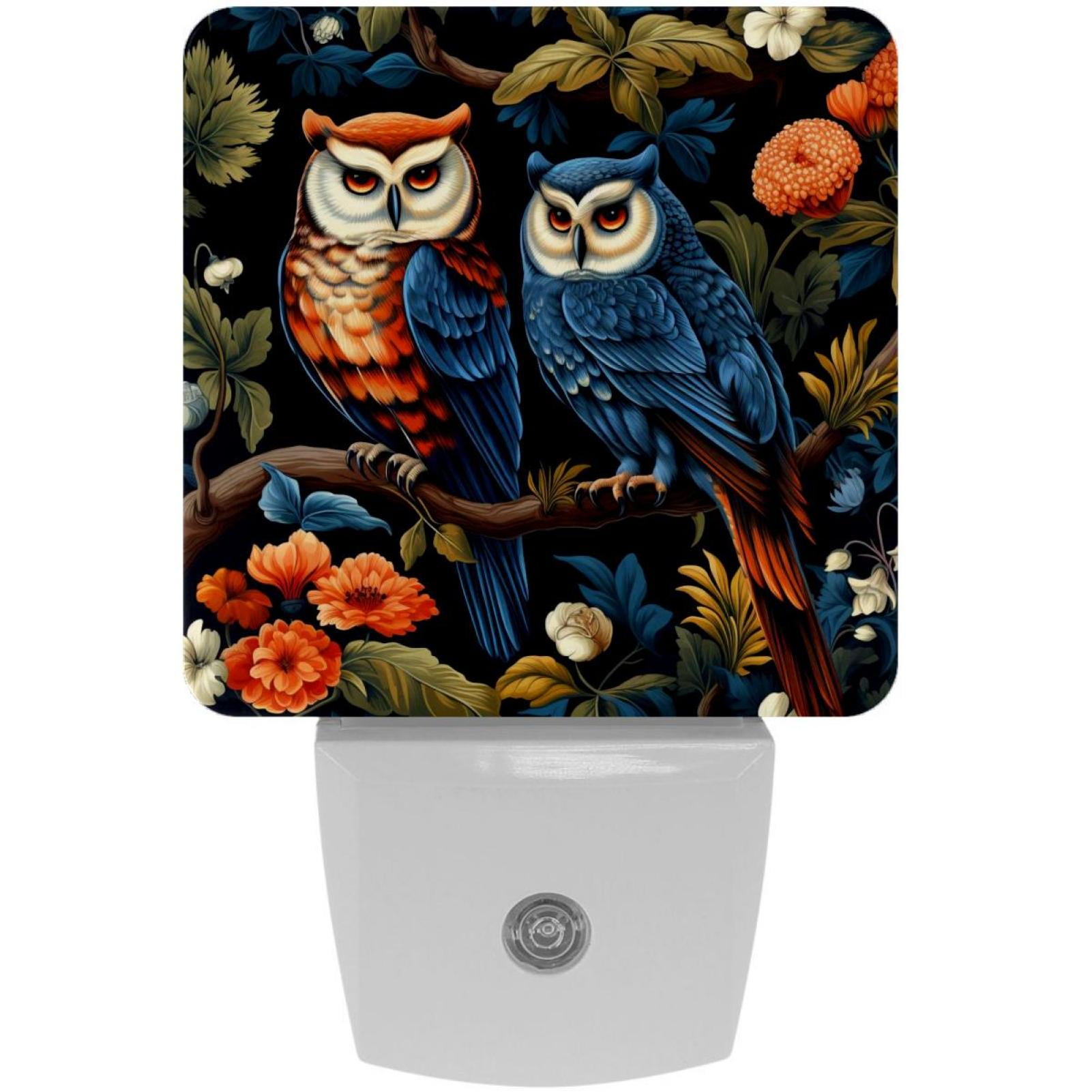 Owl LED Square Night Lights - Modern Design, Soft Glow, Energy ...