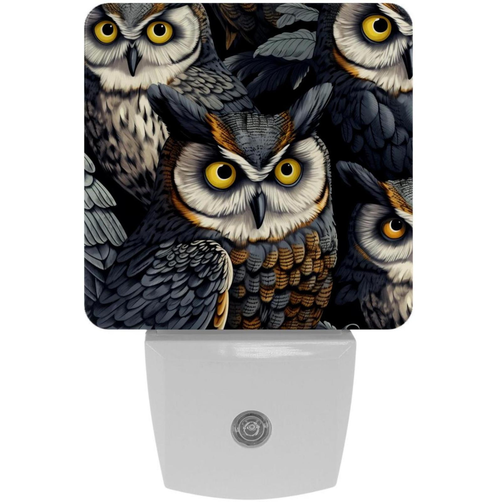 Owl LED Square Night Lights- Modern and Energy Efficient Bedside Lamps ...