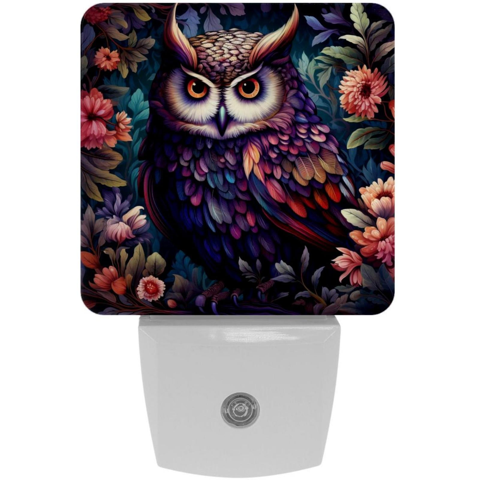 Owl LED Square Night Lights- Modern and Energy Efficient Bedside Lamps ...