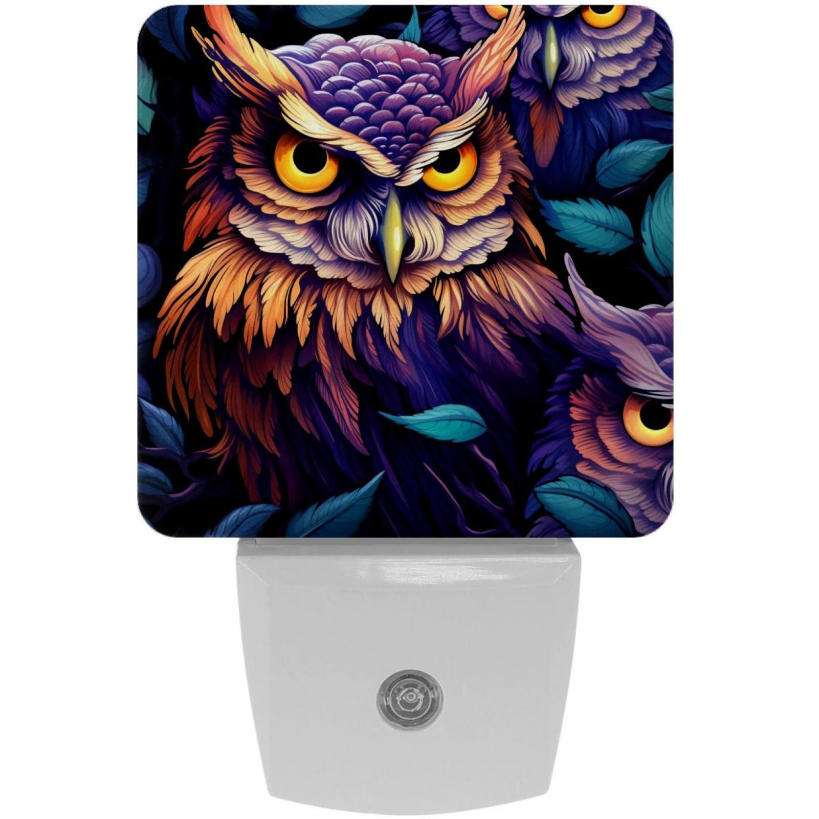 Owl LED Square Night Lights - Small and Bright Illumination for Your ...