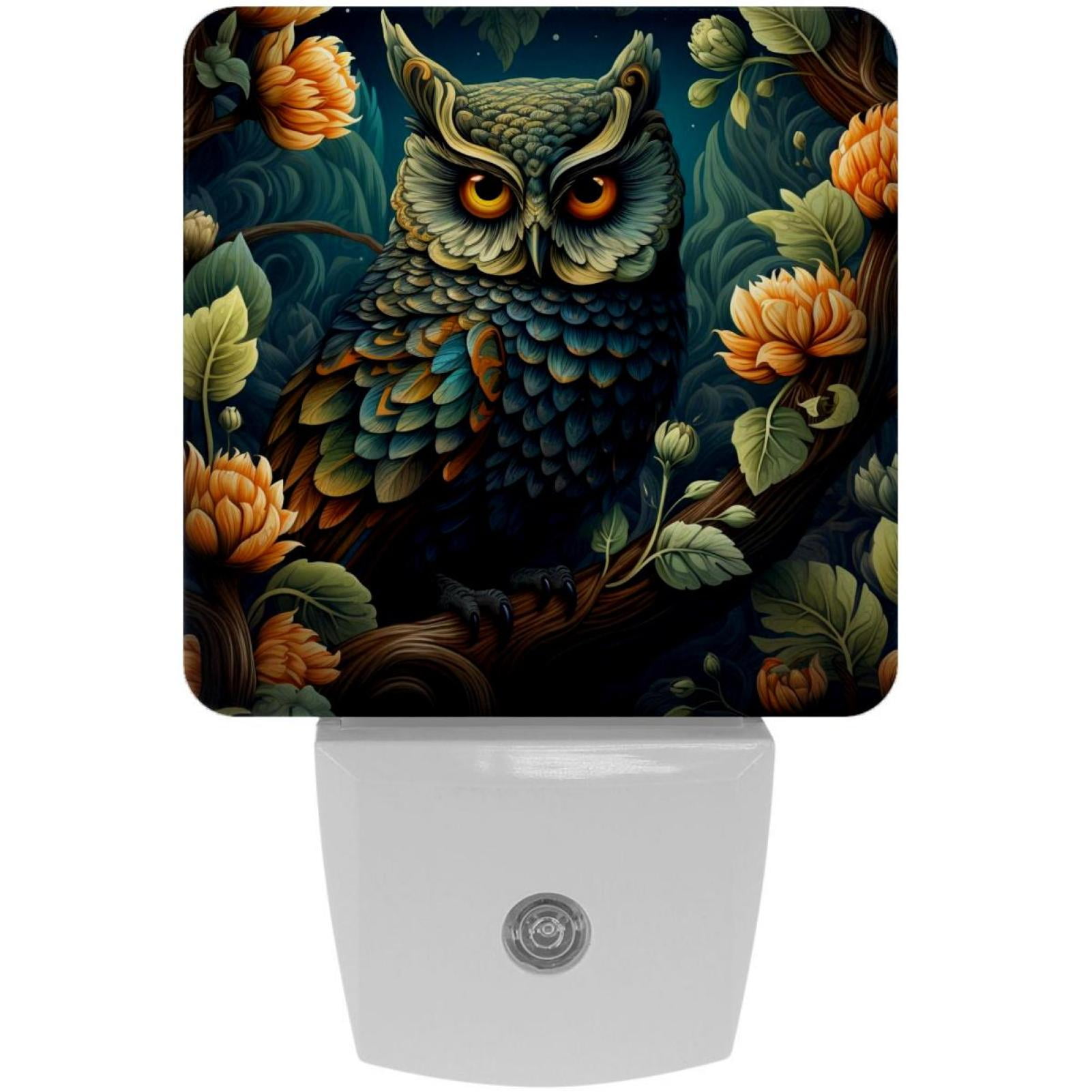 Owl LED Square Night Lights for Bedroom and Living Room, Decorative ...