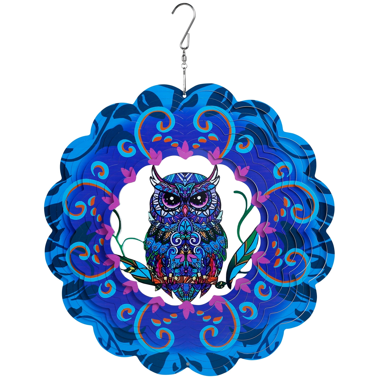 Owl Metal Wind Spinners - Owl Gifts for Women Mom Grandma Wife Hanging ...