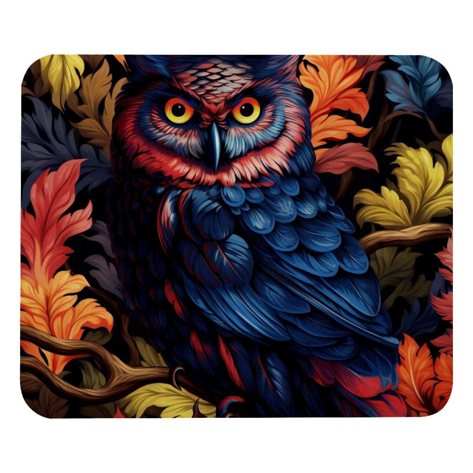 Owl Mouse Pad for Wireless Mouse Home Office Desk Laptop with Rubber ...