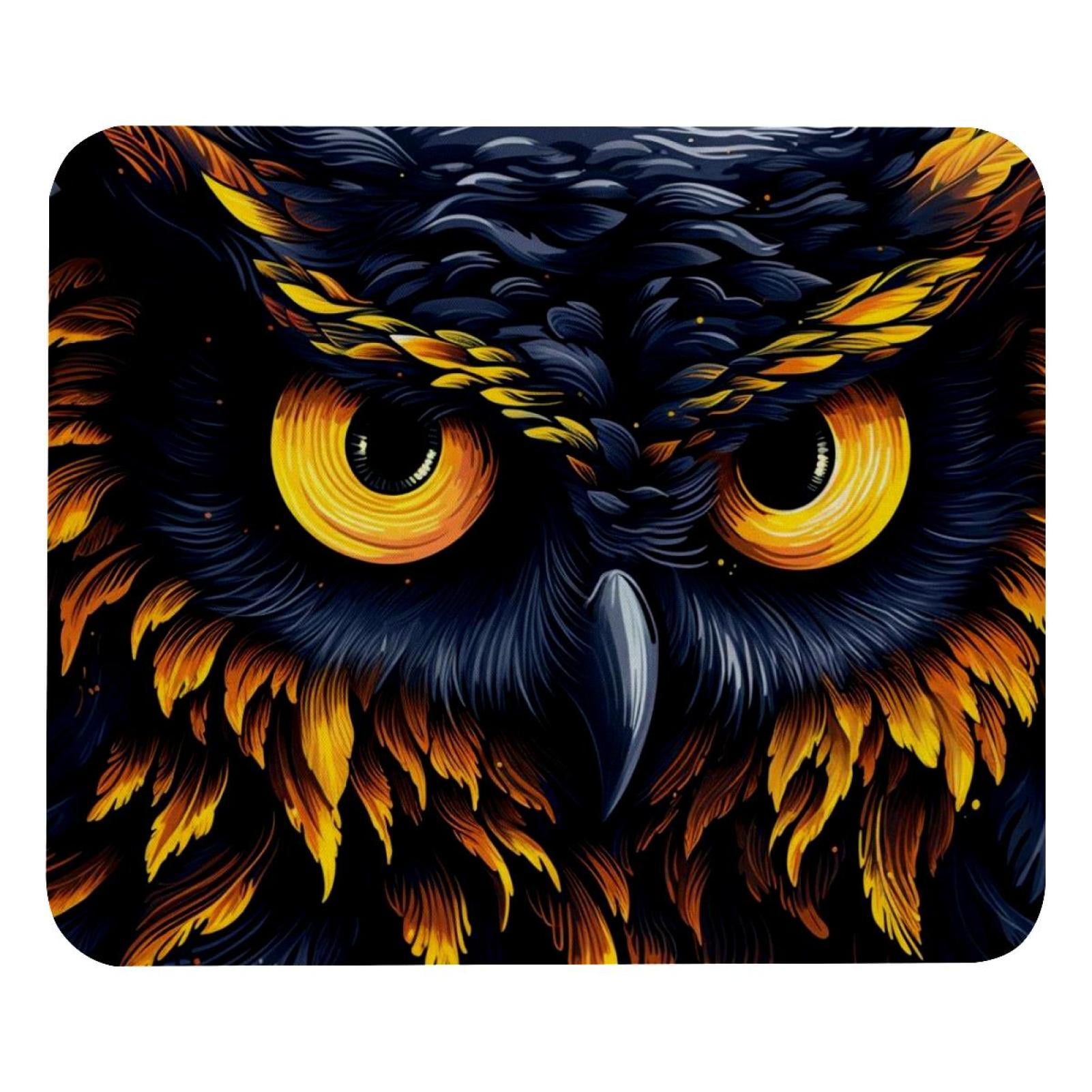 Owl Mouse Pad for Wireless Mouse Home Office Desk Laptop with Rubber ...