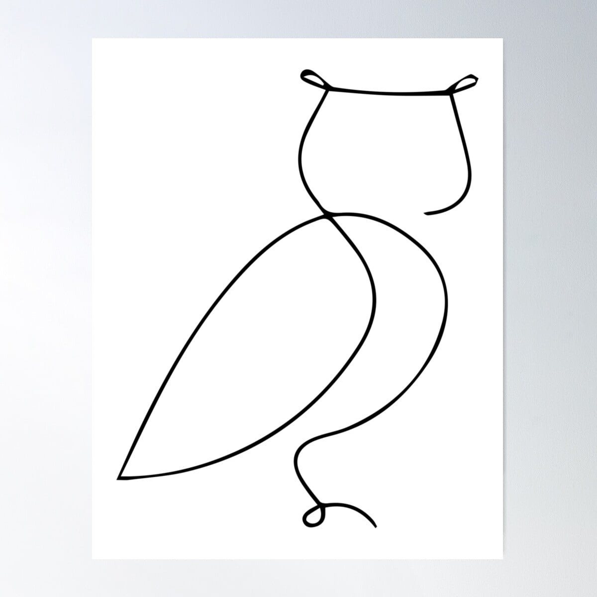 Owl - One Line - One Line Poster Wall Art, Modern Wall Decor For Living ...