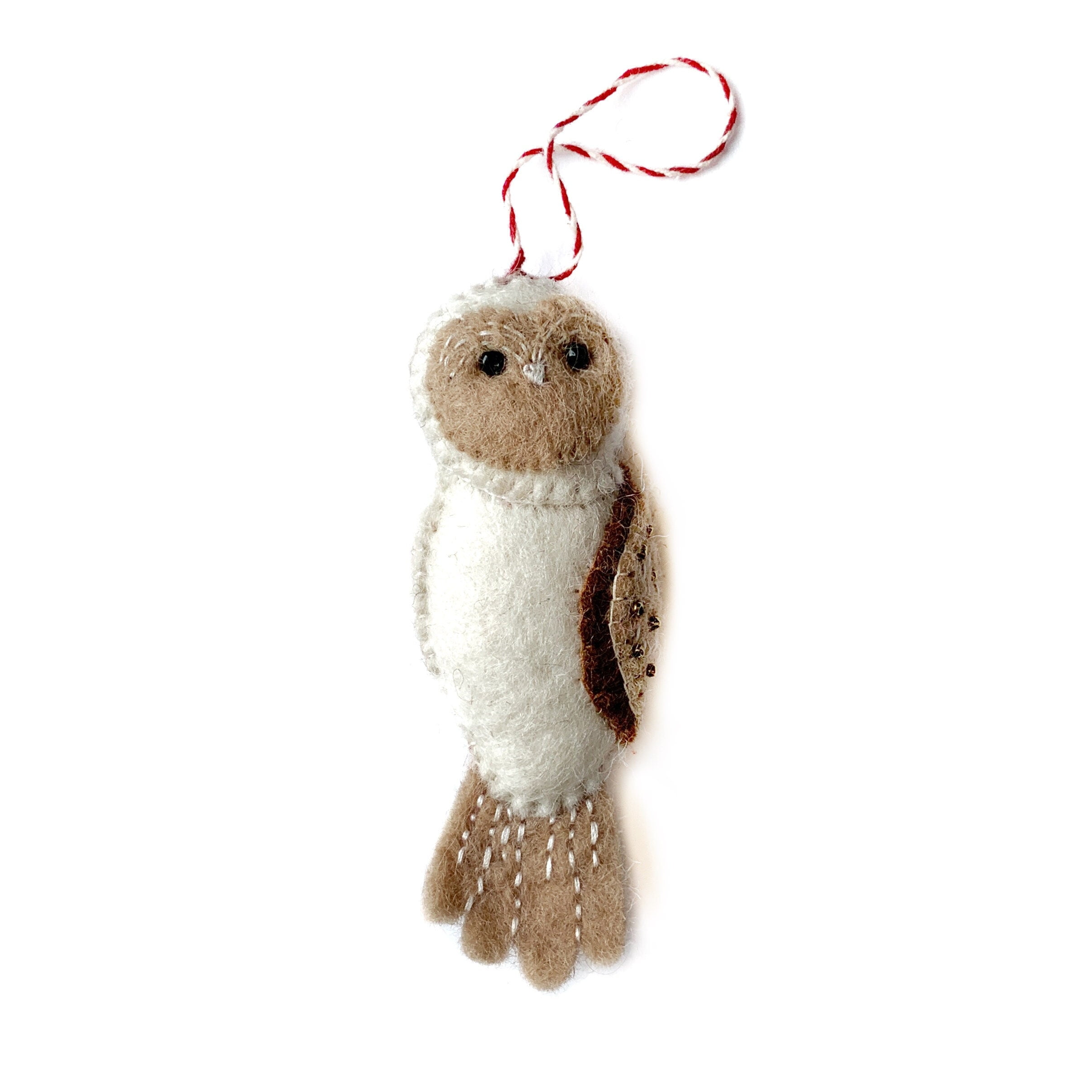 Owl Ornament - Felt Wool Fair Trade Christmas Decor Handmade in Nepal ...