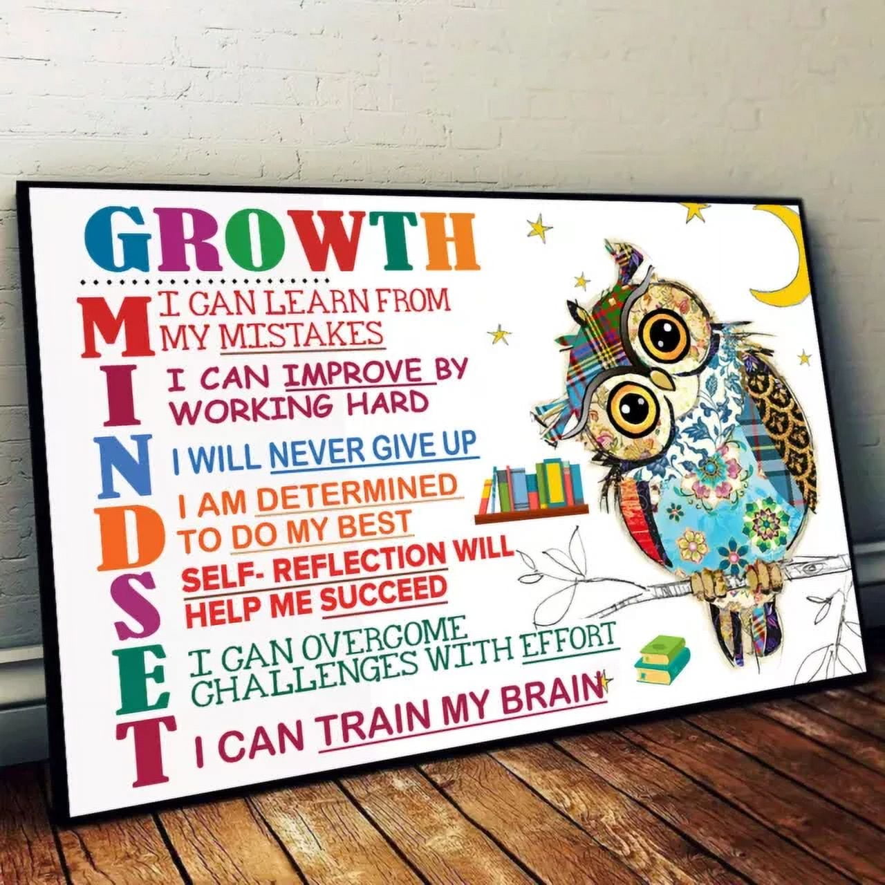 Owl Owls Growth Mindset I Can Learn From My Mistakes I Can Train My ...