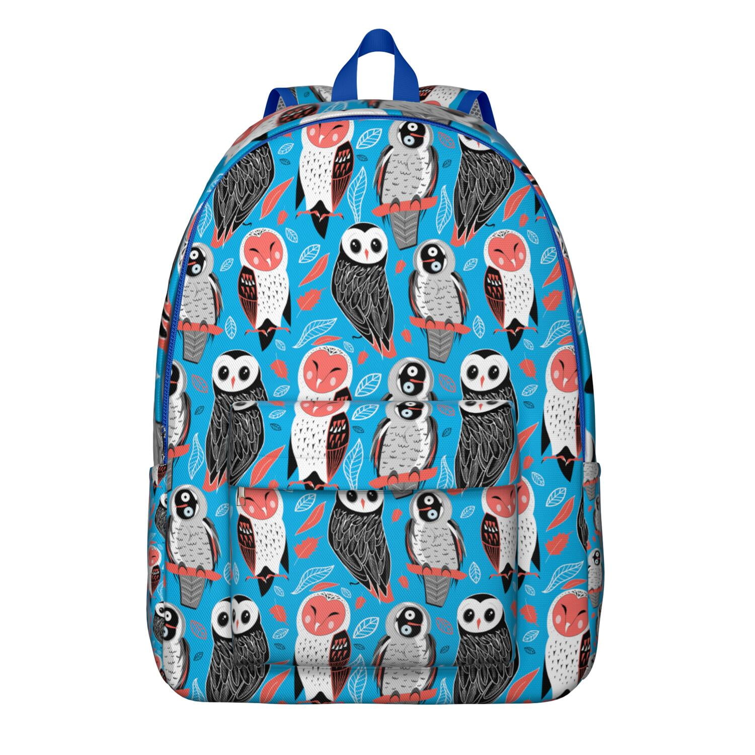 Owl Pattern Backpack for Women, Lightweight and Spacious School Bag ...