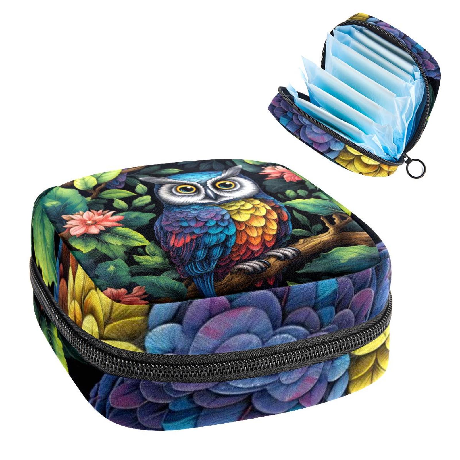 Owl Period Pouch: Stylish Sanitary Napkin Bag, Travel Pouch Necklace ...
