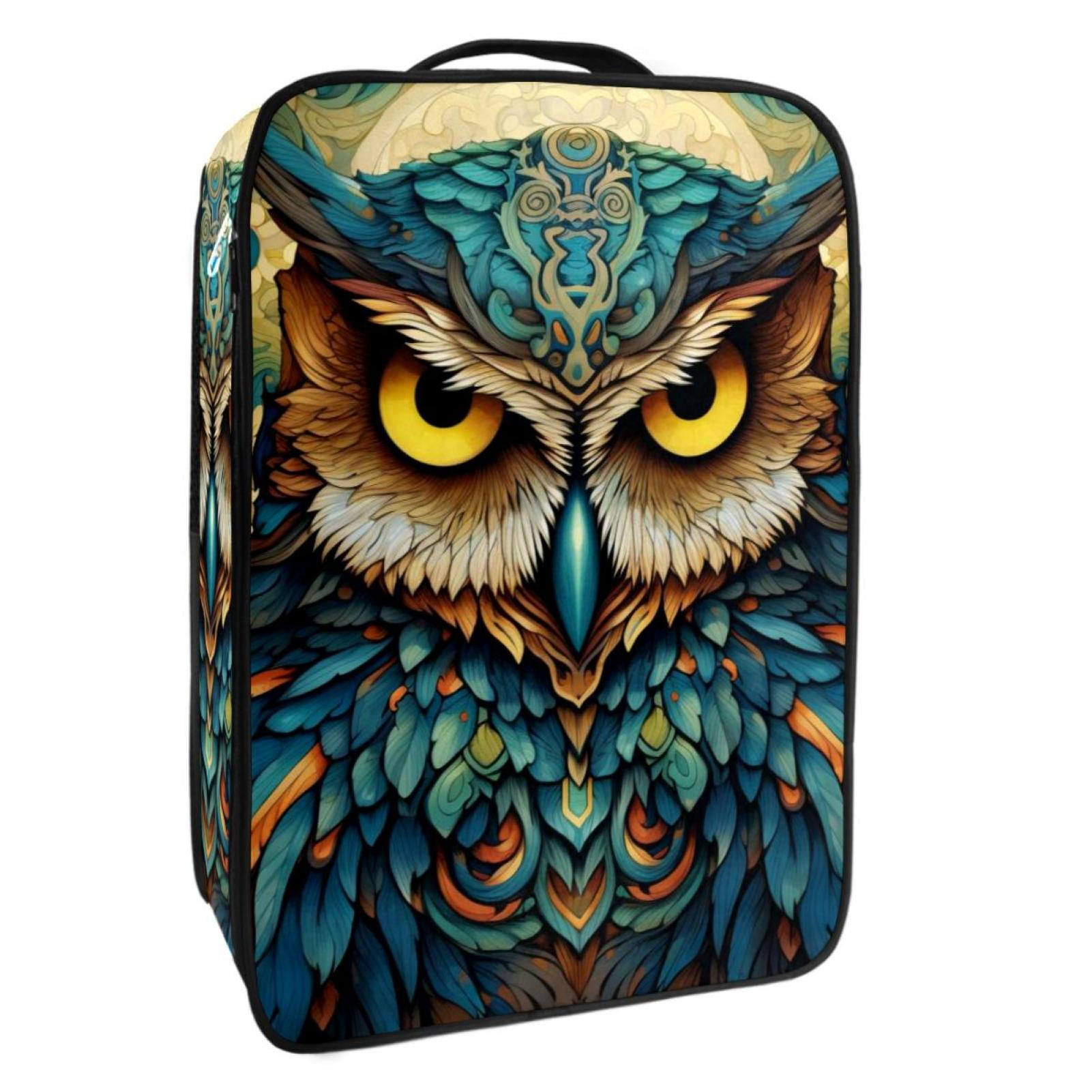 Owl Polyester Shoe Boxes Organizer, 23x31cm/9x12in Stackable Storage ...