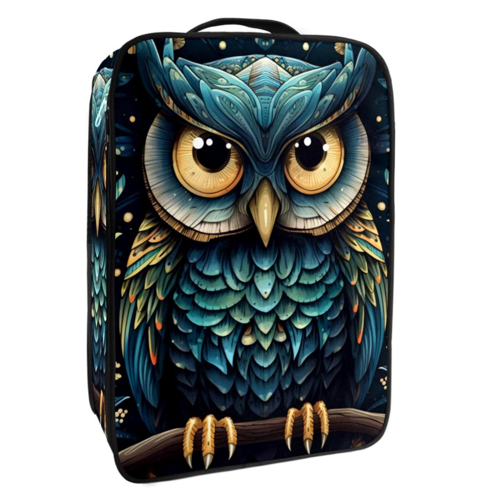 Owl Polyester Shoe Rack Organizer Holder Storage Box 23x31cm/9x12in ...
