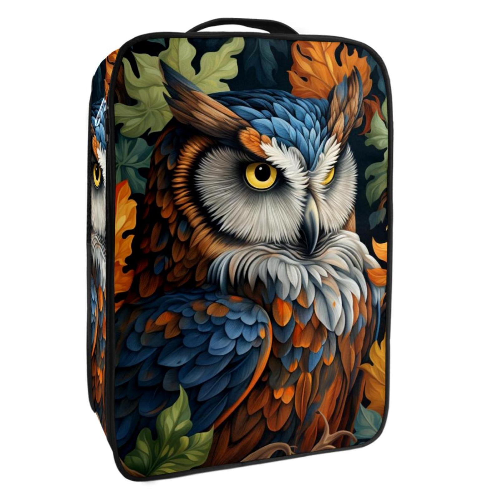 Owl Polyester Shoe Storage Box Organizer, 23x31cm/9x12in Compact ...
