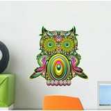 Owl Psychedelic Pop Art Wall Decal by Wallmonkeys Peel and Stick ...