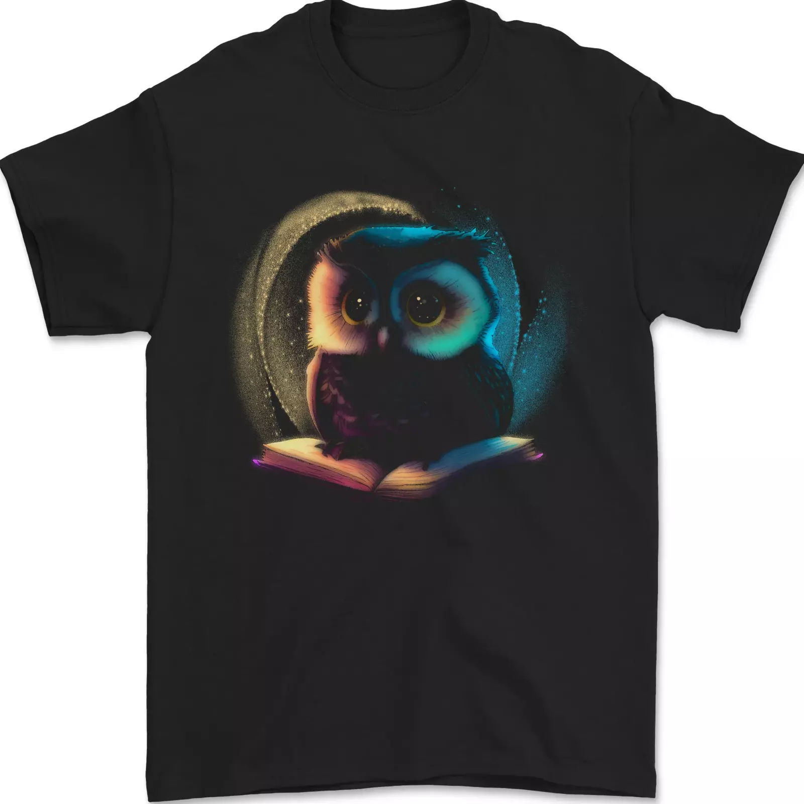 Owl Reading A Book Bookworm Reader Men's 100% Cotton- - Walmart.com