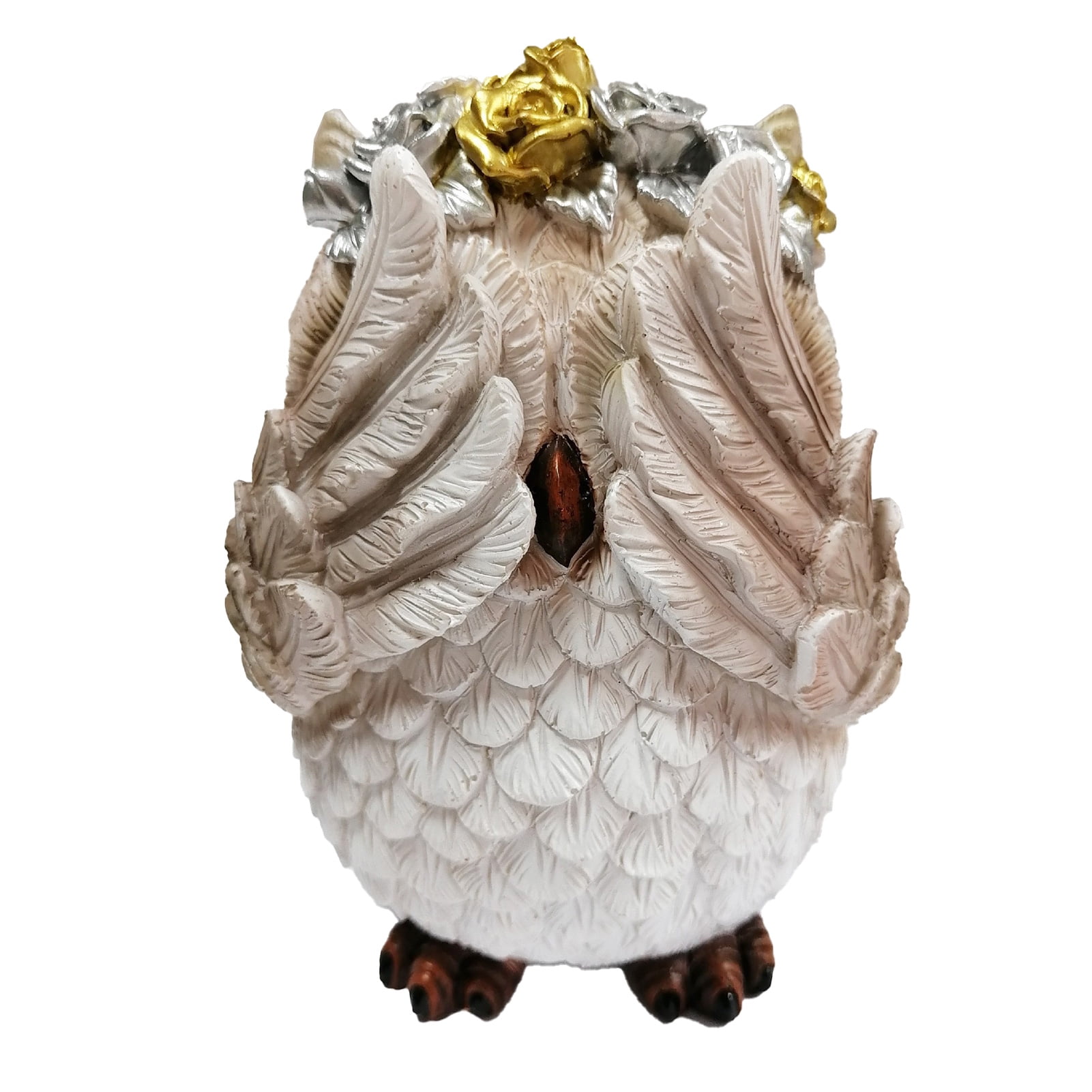 Owl Resin Statue Three Not Owl Creative Ornament Figurines,Bird ...