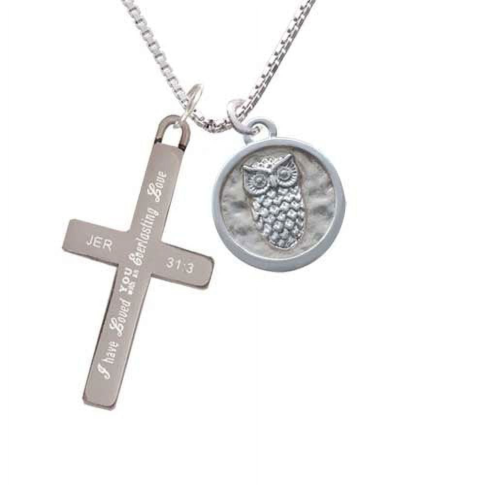 Owl - Round Seal - Everlasting Love - Cross Necklace - Walmart.com