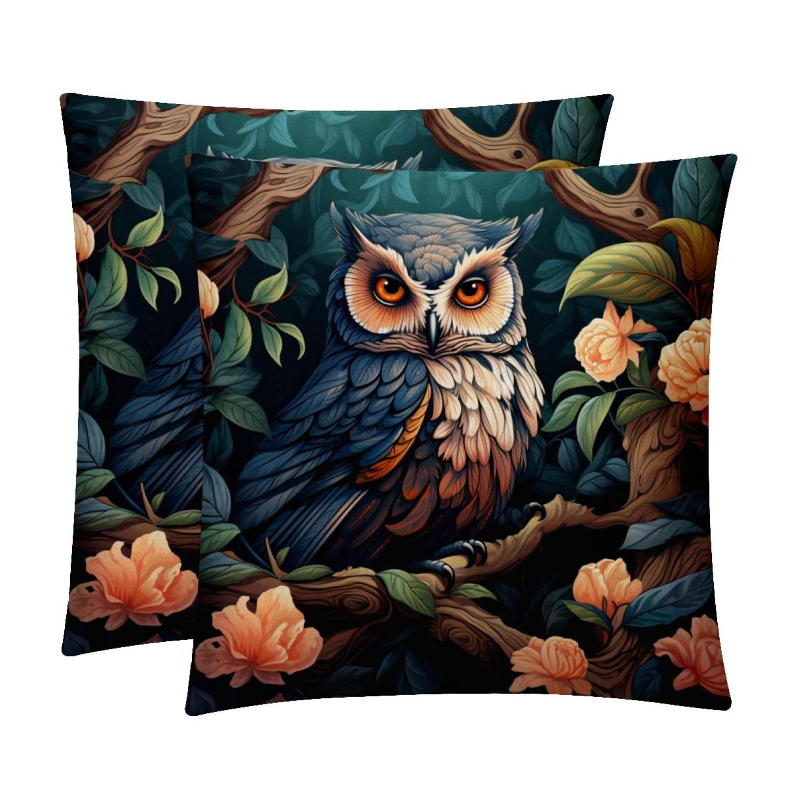 Owl Set with Unique Patterns - 16x16, 18x18, 20x20 Inches - Set of 2 ...