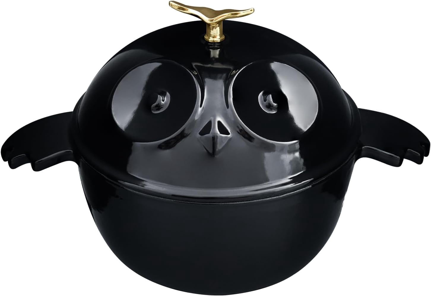 Owl Shaped Cast Iron Dutch Oven with Lid 1.5 qt Enameled Dutch Oven for ...