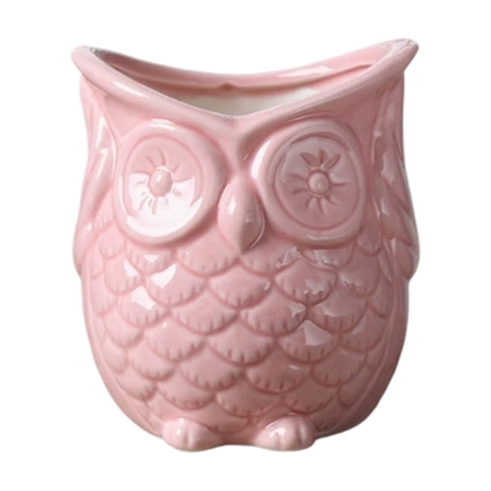 Owl Shaped Ceramic Succulent Planter Garden Container - Walmart.com