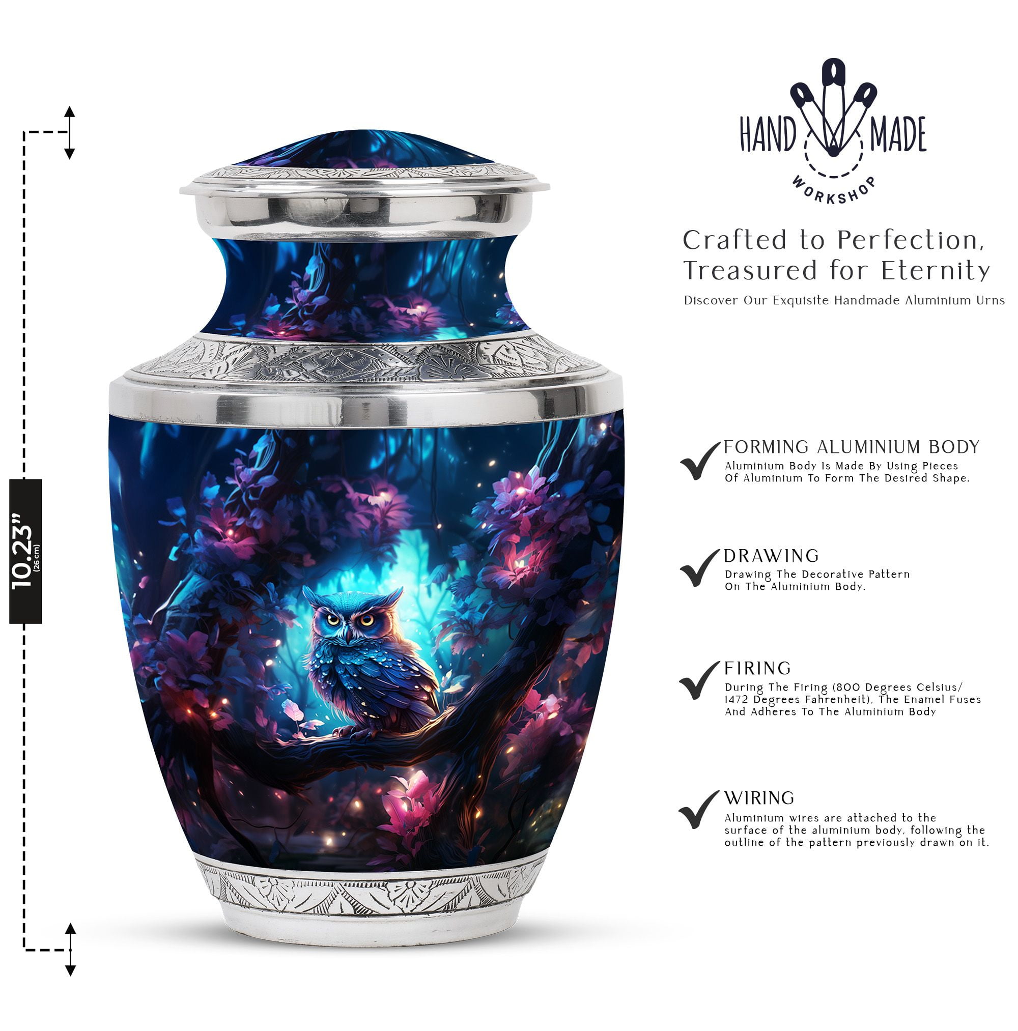 Owl Sitting Clock Tower For Human Ashes - Cremation Urns For Ashes For ...