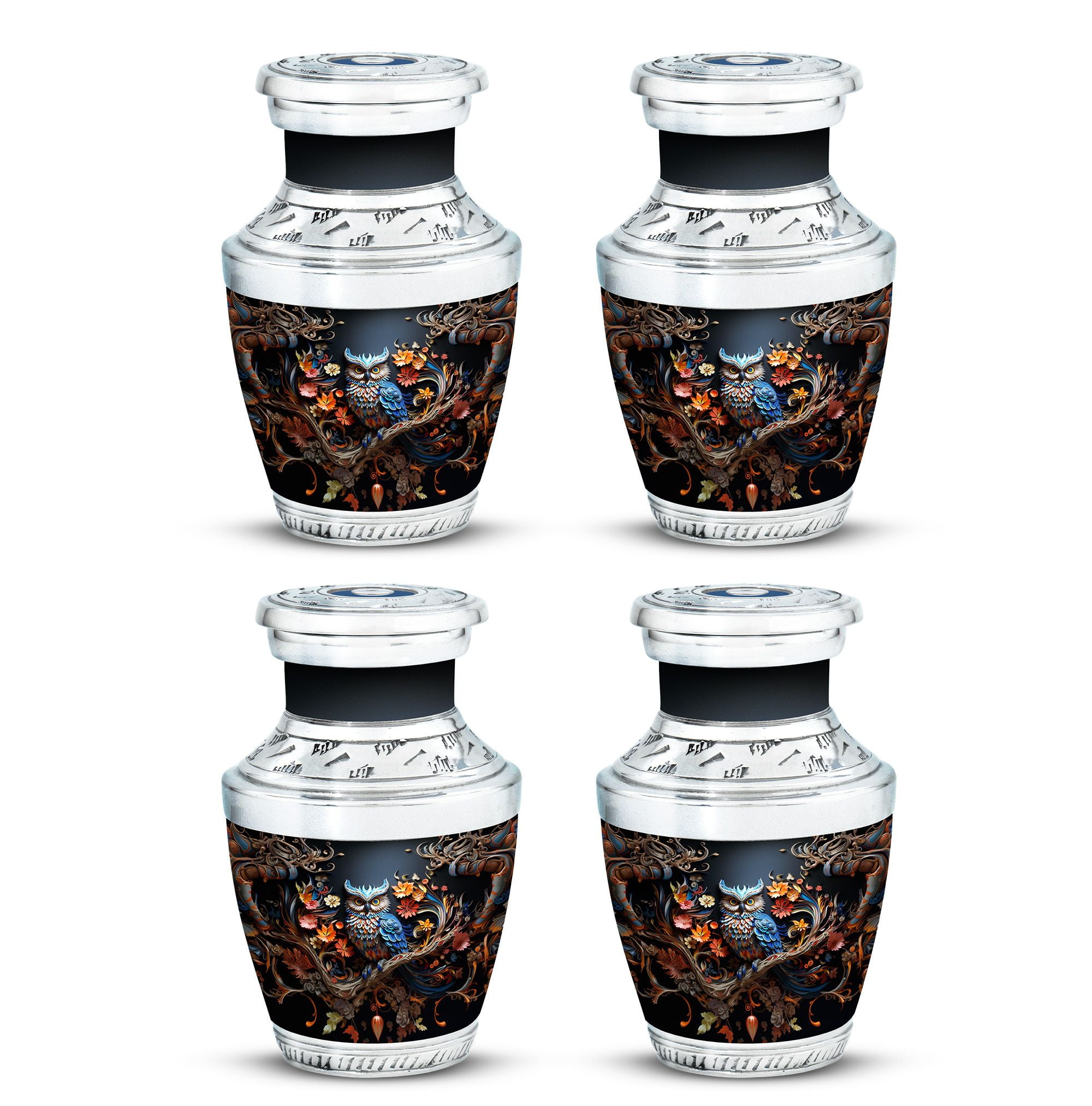 Owl Sitting Light Forest Look Cremation Urn For Human Ashes - Urns For ...