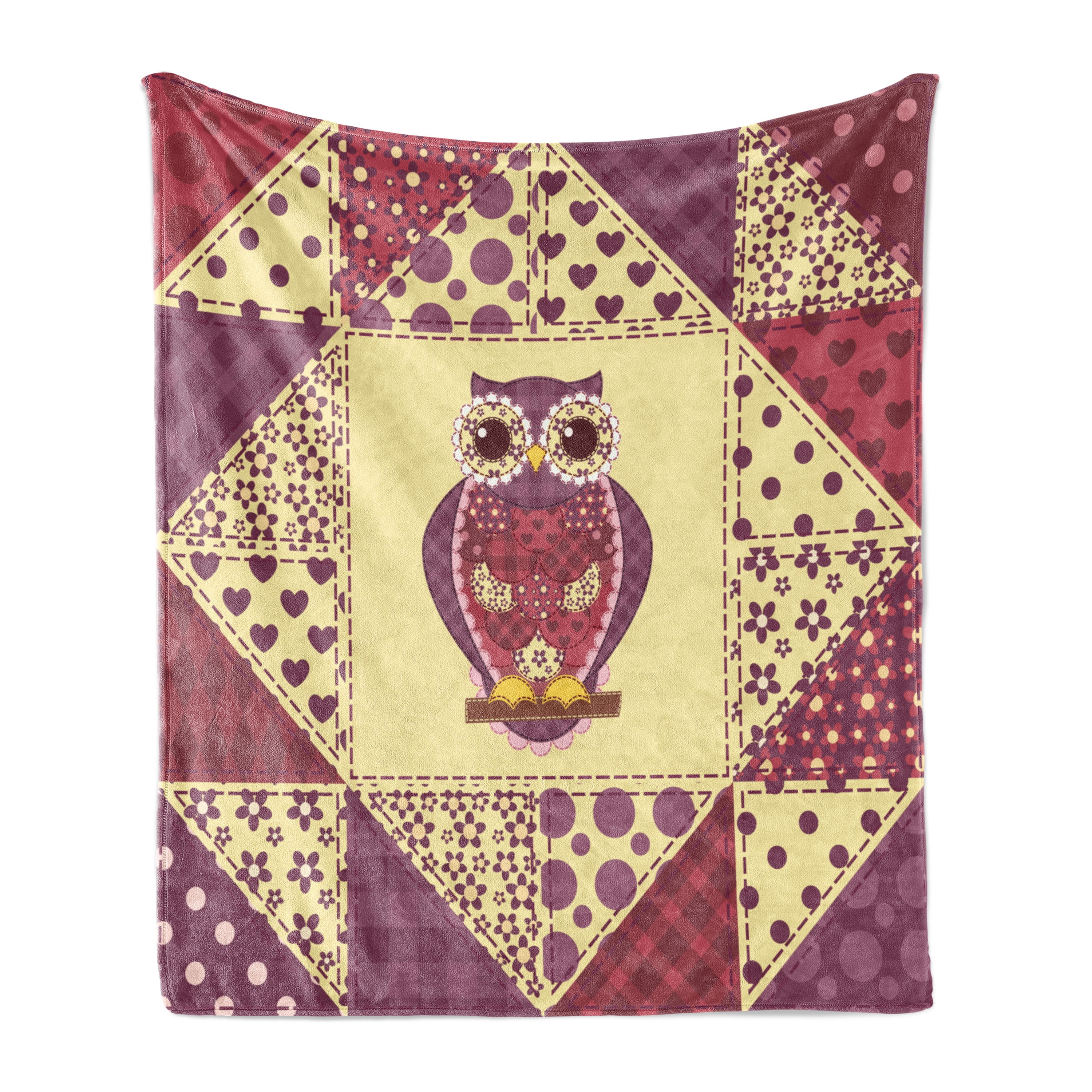 Owl Soft Flannel Fleece Throw Blanket, Vintage Inspired Owl Pattern ...