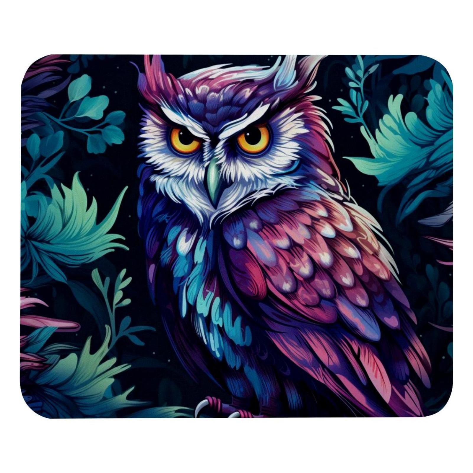 Owl Square Gaming Mousepad Desk Mat Non-Slip Rubber Bottom Printed 8 ...