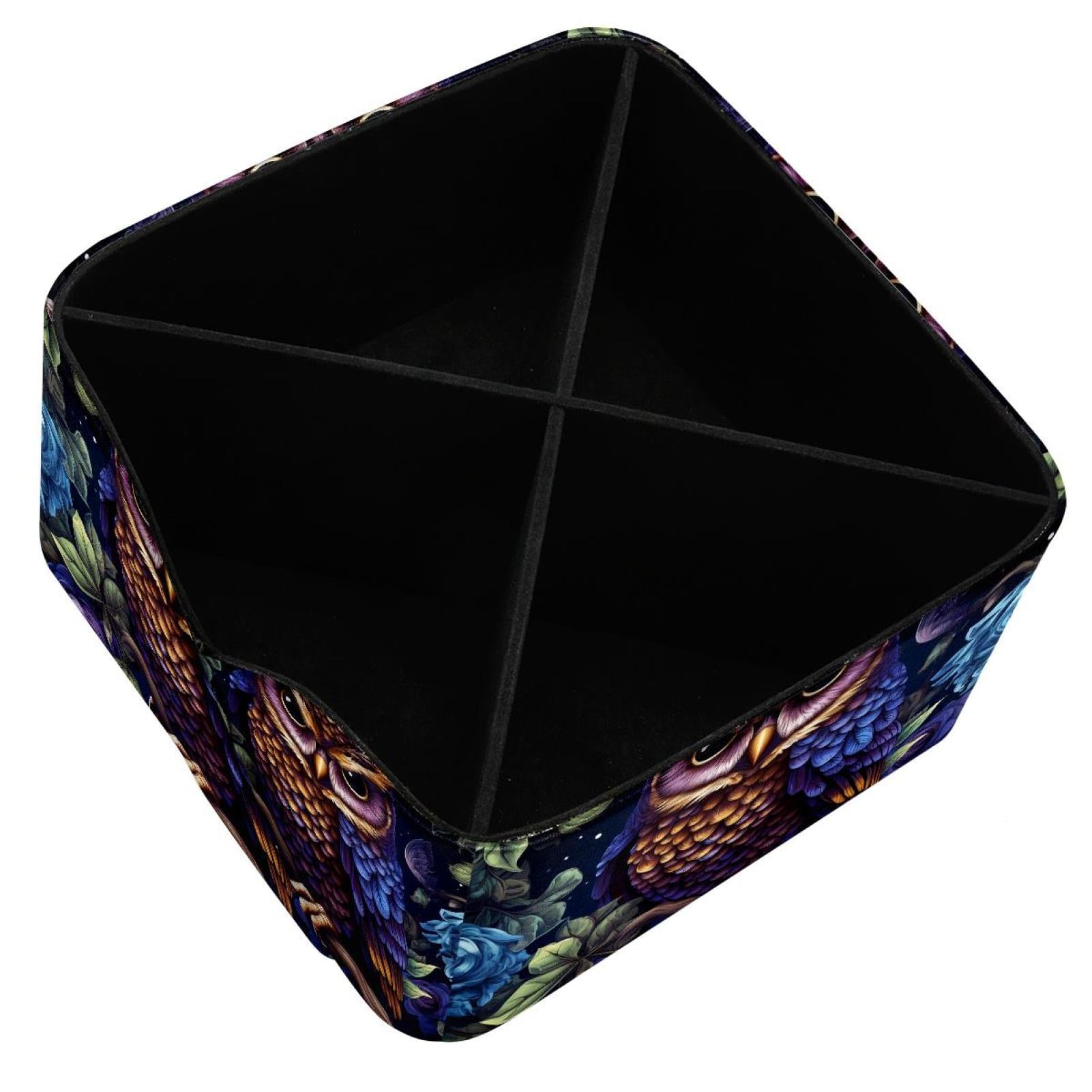 Owl Square Pencil Case Pen Holder with Removable Dividers, 4 ...