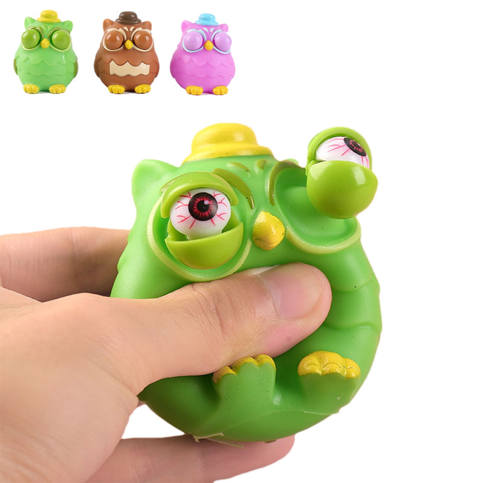 Owl Squishies Fidget Toys for Kids, Squishy Eye Venting Stress Relief ...