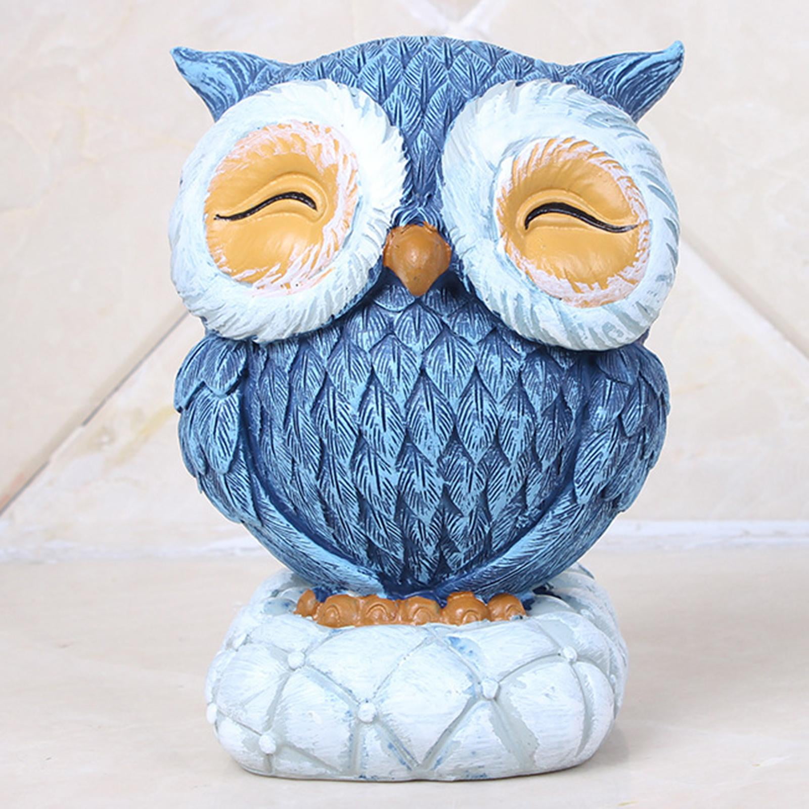 Owl Statue Decorative Small Crafts Figurines Resin Owl Statue Adornment ...