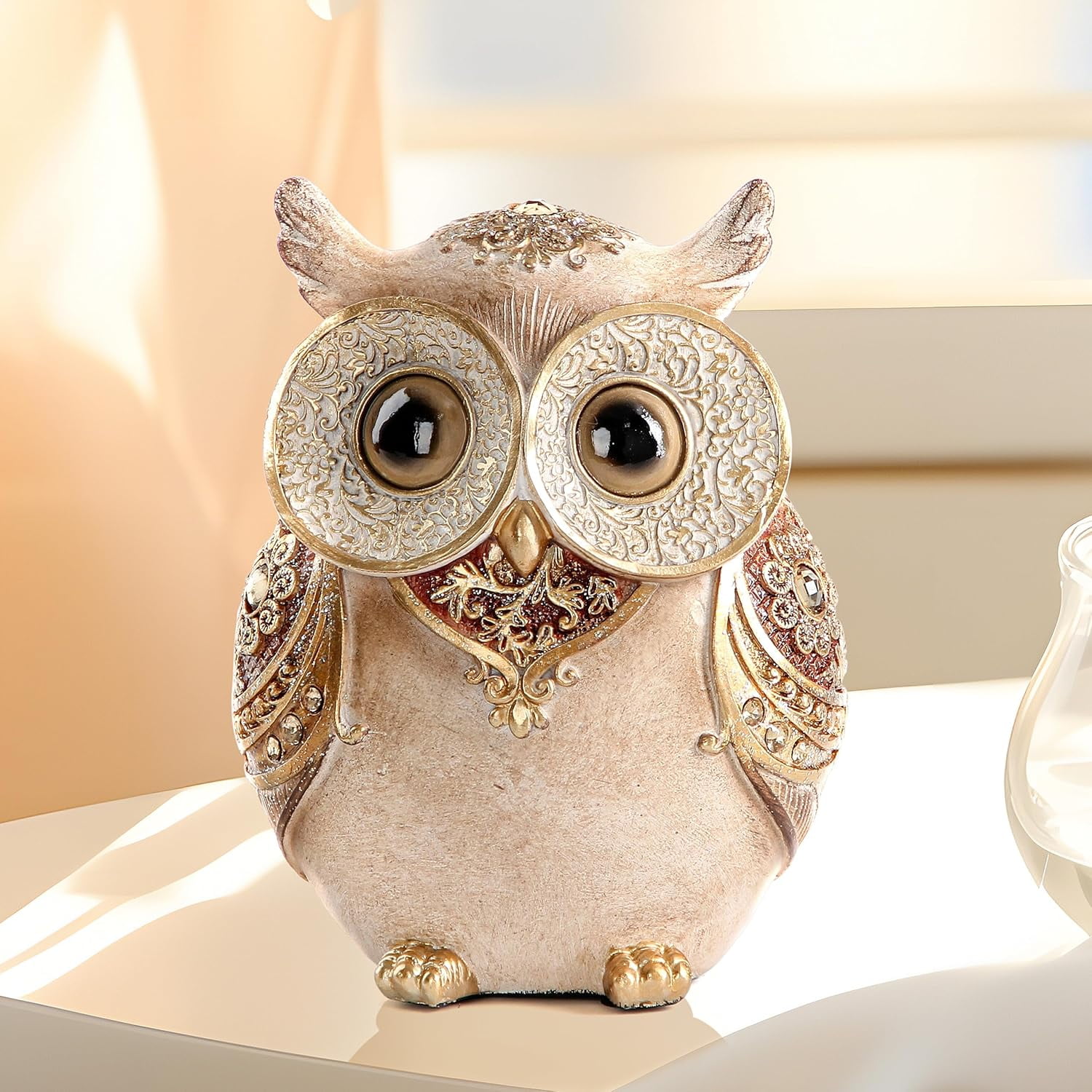Owl Statue for Home Decoration for Shelf Bookshelf OfficeTable Indoor ...