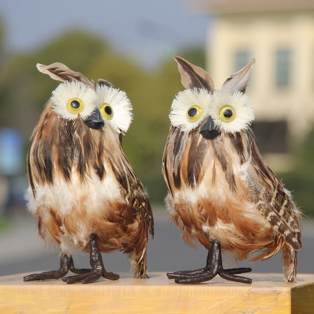 Owl Statue Realistic Looking Vivid Facial Expression Simulated Owl ...