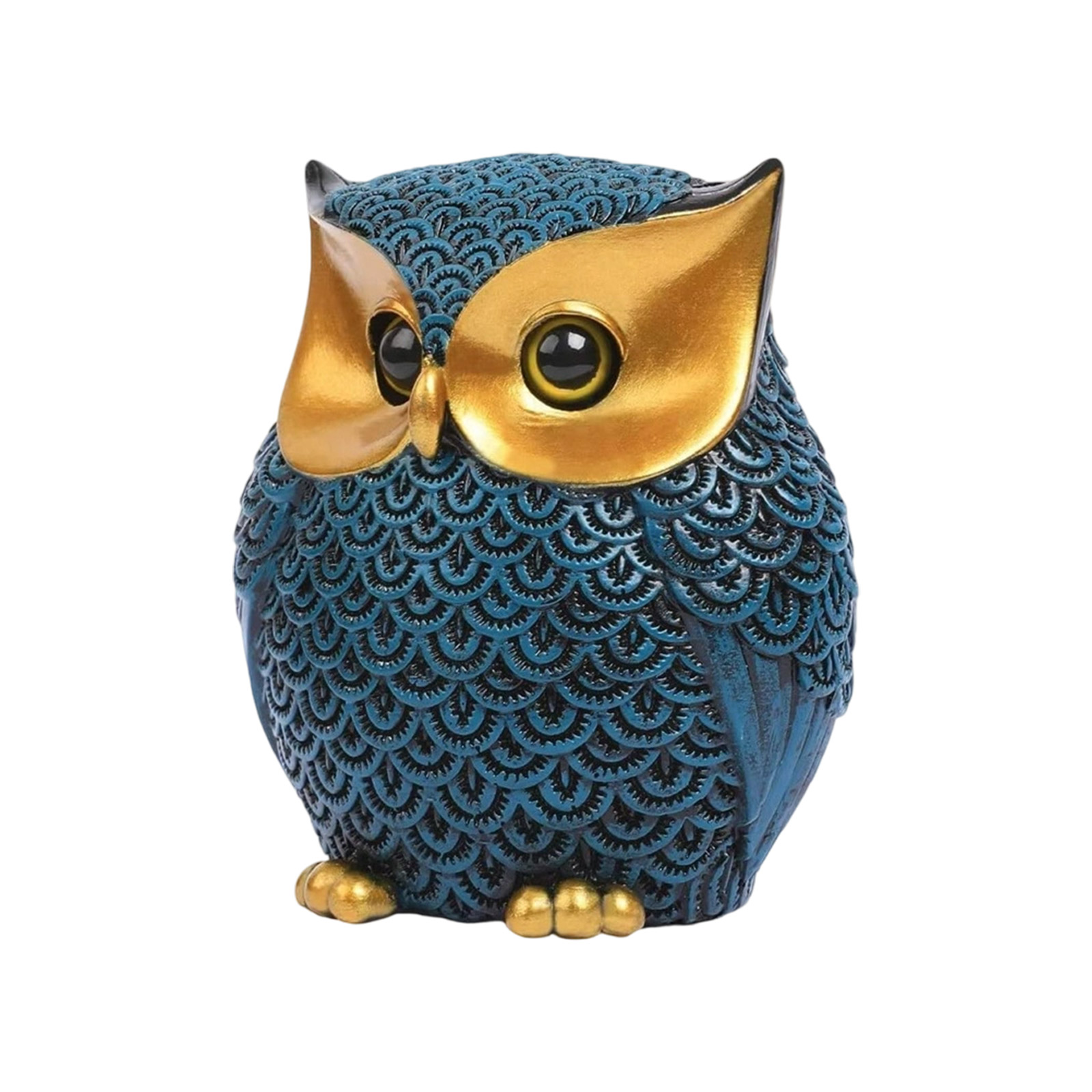 Owl Statue with Glowing Eyes, Desk Shelf Decorations for Bedroom ...