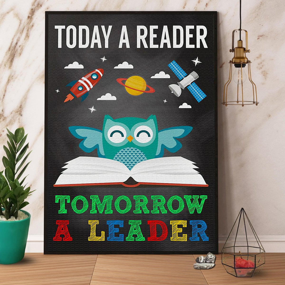 Owl Teacher Today A Reader Tomorrow A Leader Paper Poster No Frame ...