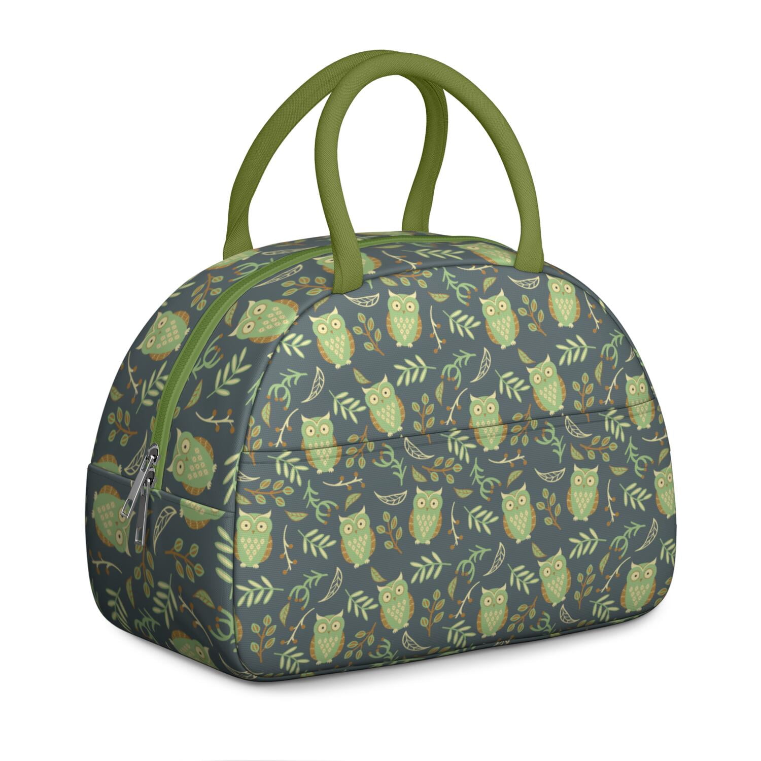 Owl-Themed Insulated Lunch Bag – Whimsical Big Eyes Owl & Night Sky ...