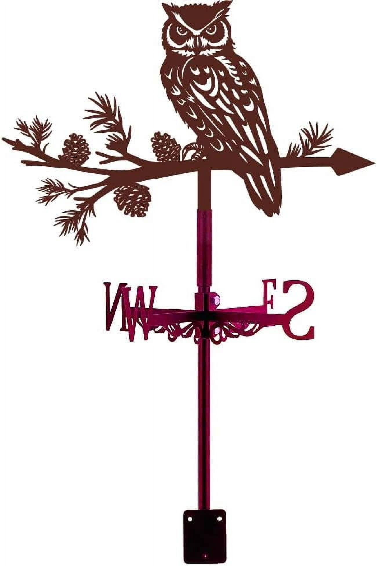 Owl Weather Vane for DIY Roof Mount Vintage Animal Garden Stake ...