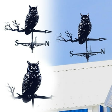 Iron Weather Vane Wind Direction Outdoor Garden Stake Farm Roof Mount ...