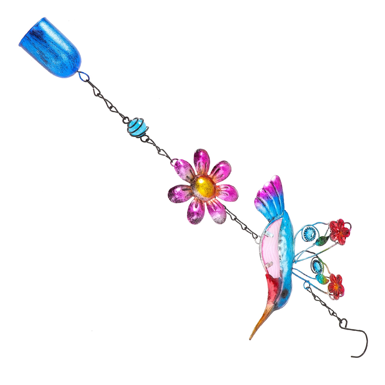 Owl Window Hummingbird Bell Ornament Wind Bell Wind Chime 51x17cm Blue ...