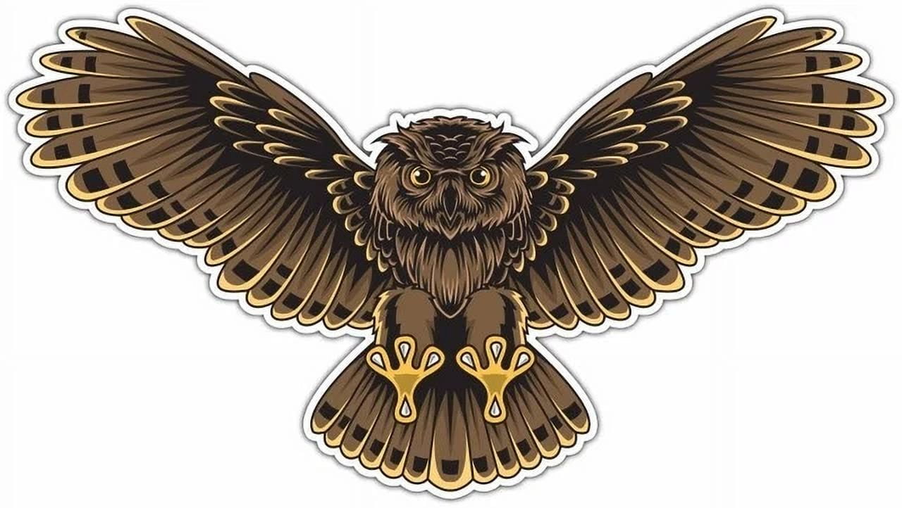 Owl Wings Forest Wise Bird Wisdom Car Window Stickerphone Decal Water Bottle Stickers, Vinyl ...