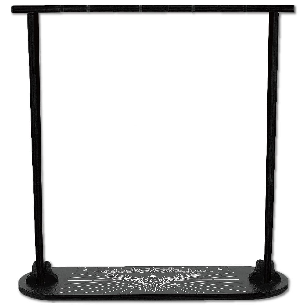Owl Wooden Pendulum Display Stand Black Display Holder Oval Rustic ...